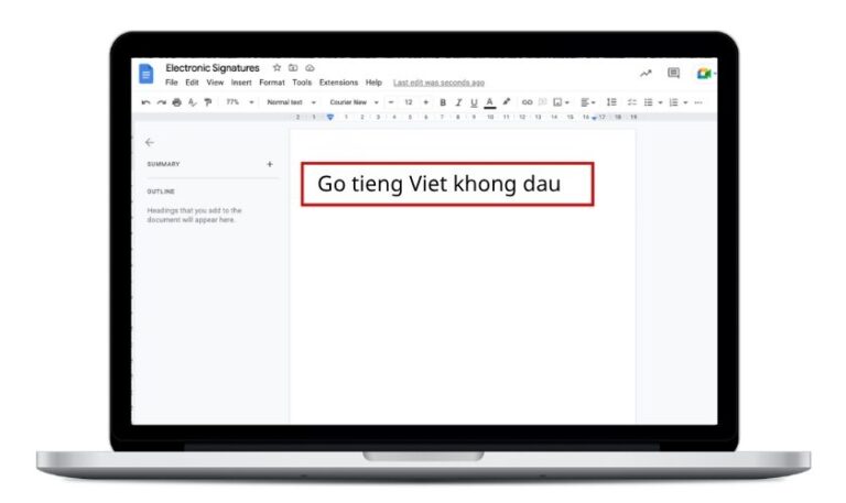 Không gõ được tiếng Việt trên Google Docs MacBook | Cách sửa